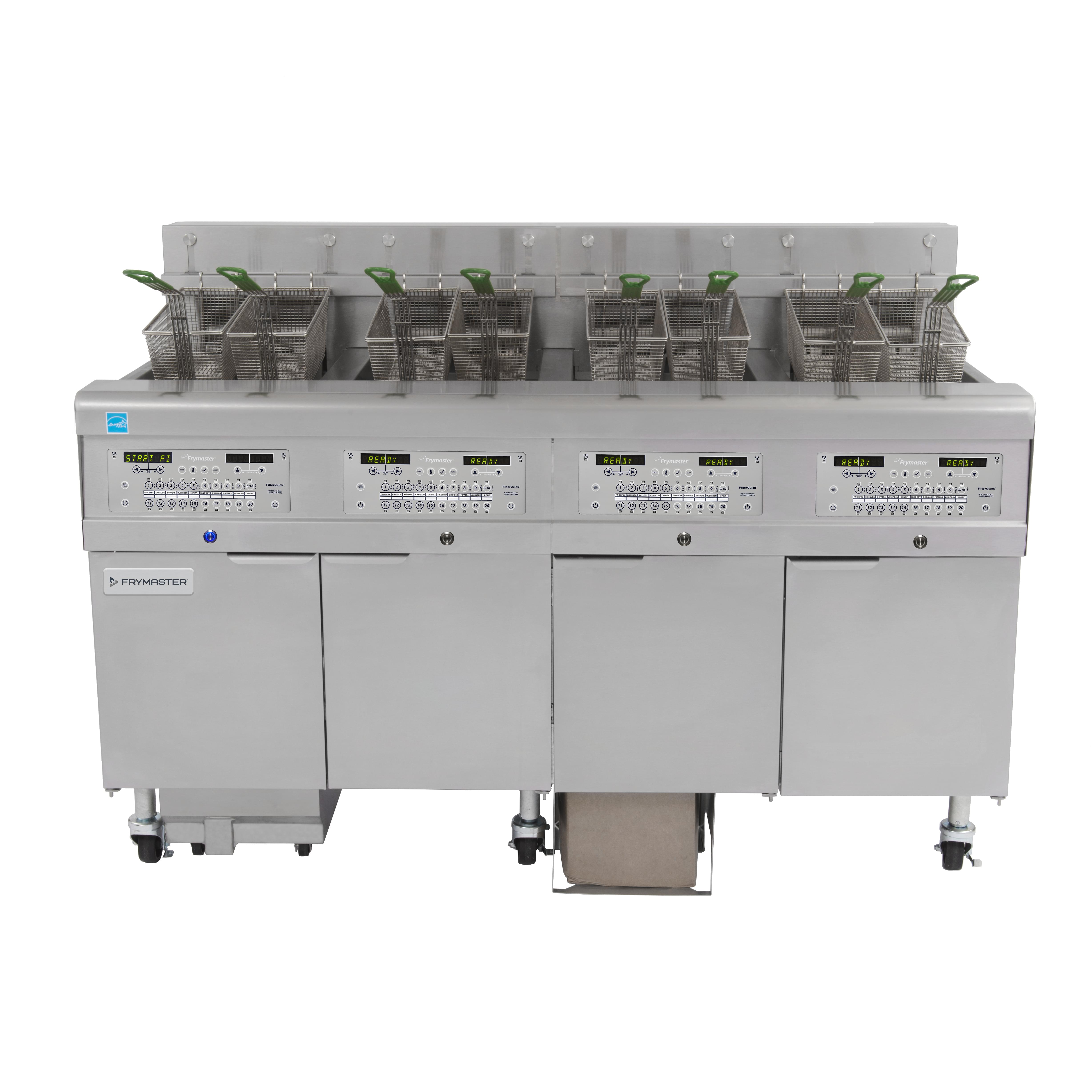 Frymaster 4FQE30U (4) 30 lb. Full Frypots Electric Floor Fryer ...