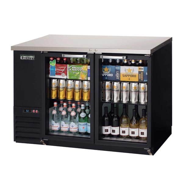 Everest Refrigeration EBB48G-24 Black Refrigerated Back Bar Storage Cabinet