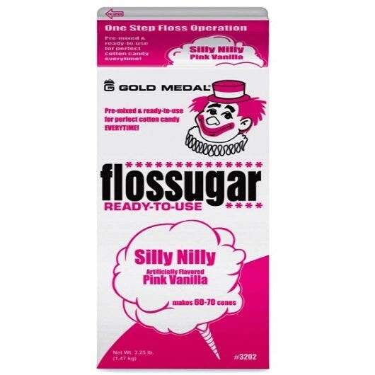 FLOSS SUGAR, 52 OZ, PINK VANILLA, (COTTON CANDY)