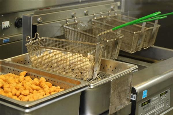 Frymaster FPPH255 (2) 50 lb. Frypots Gas Floor Fryer
