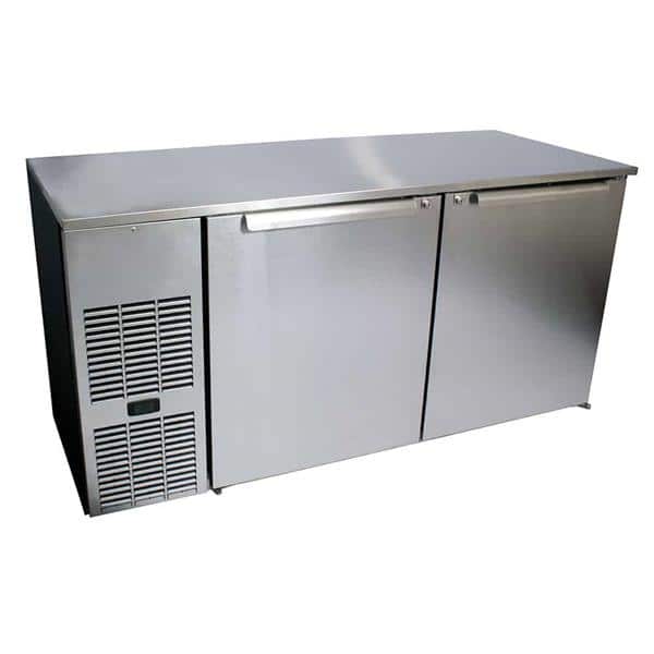Glastender C1FL60 Silver Refrigerated Back Bar Storage Cabinet