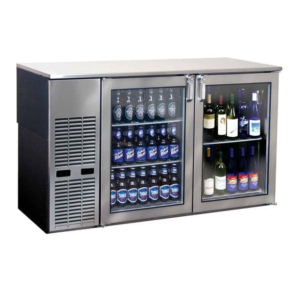 Glastender C2FB60 Silver Refrigerated Back Bar Storage Cabinet