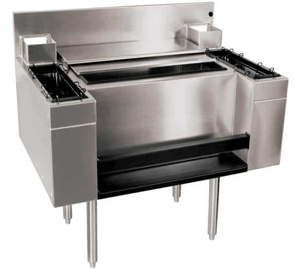 Glastender CBA-36-CP10-CS Underbar Ice Bin/Cocktail Unit, Stainless ...