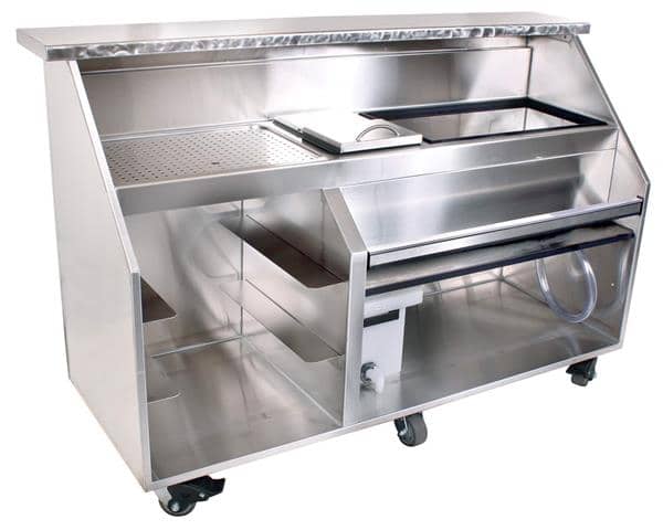 Glastender PBG72-12 Built-In Speed Rail Portable Bar