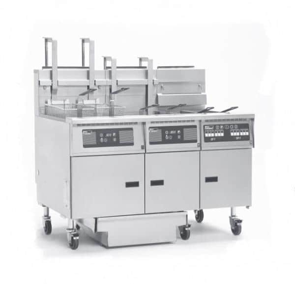 Pitco SG14RS-4FD Solstice Prepackaged (4) 50 lb. Full Tanks Gas Floor Fryer