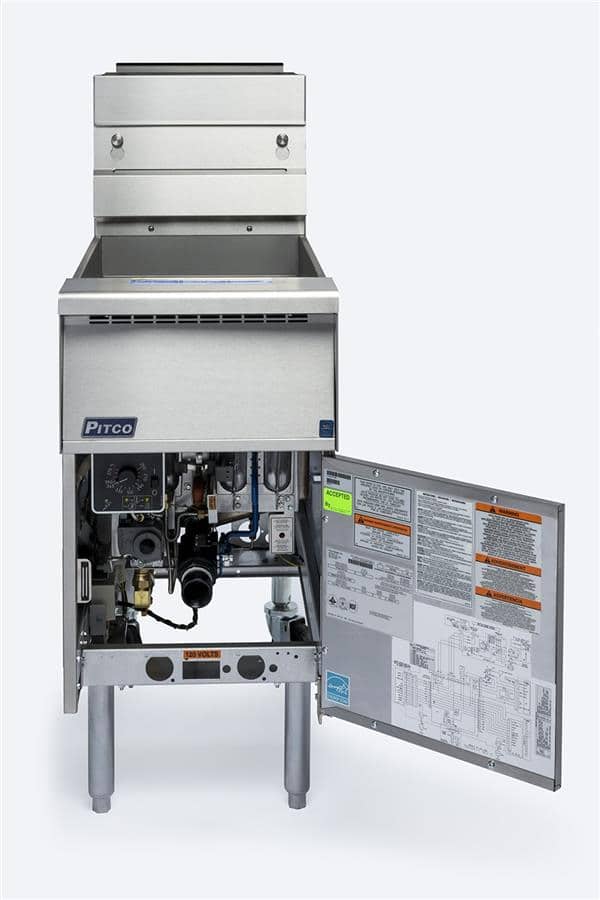 Pitco SSH55R-1FD Solstice Supreme™ 40-50 lb. Gas Floor Model Full Pot Fryer