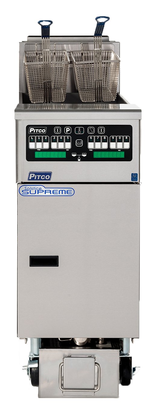 Pitco SSHLV14-C/FD Solstice Supreme™ 32 lb. Gas Floor Model Full Pot Fryer
