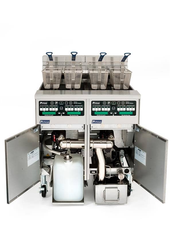Pitco SSHLV14C-3/FD Solstice Supreme (3) 32 lb. Full Tanks Gas Floor Fryer