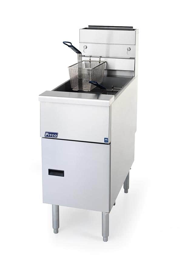 Pitco VF-35S Value Fryer Series 35 lb. Gas Floor Model Full Pot Fryer