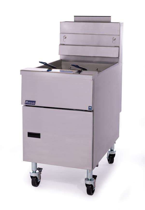 Pitco VF-65S Value Fryer Series 65 lb. Gas Floor Model Full Pot Fryer
