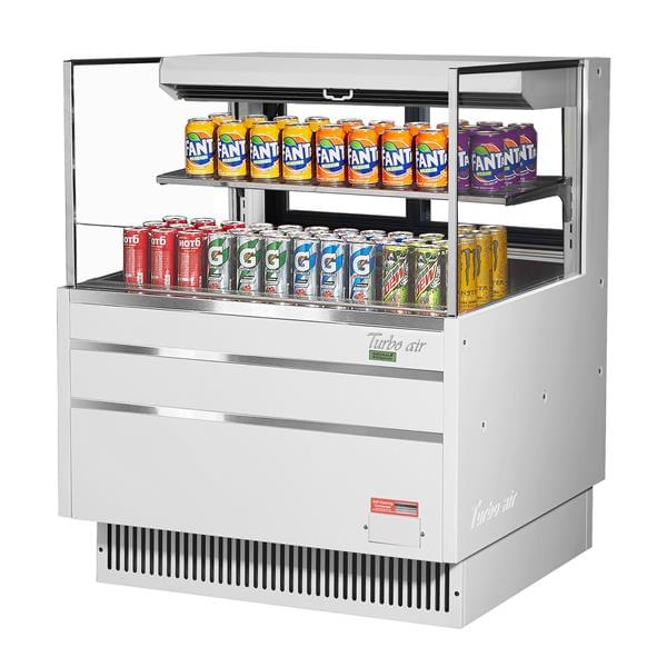 Turbo Air TOM-36L-UFD-W(B)-2S-N 34.75'' Air Curtain Open Display ...
