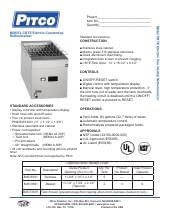 Pitco Frialator CRTE Solstice Rethermalizer