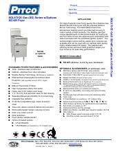 Pitco SG14RS Solstice Series 40-50 lb. Gas Floor Model Full Pot Fryer