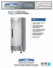 Arctic Air AF23 26.75'' 23.0 cu. ft. 1 Section Reach-In Freezer ...